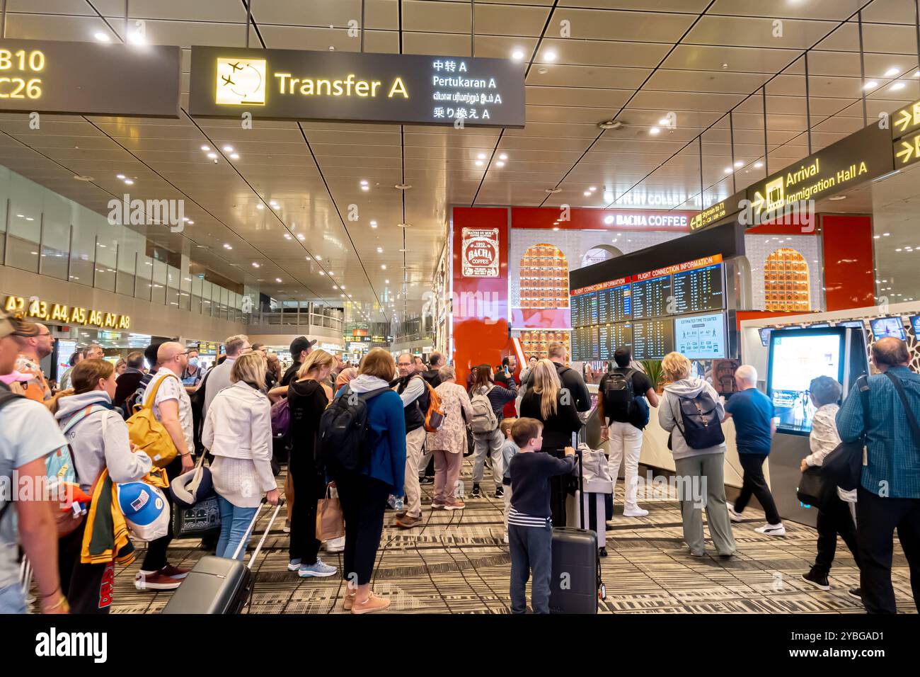 Singapore Airport Terminal 3, flight connection transfer terminal Stock ...
