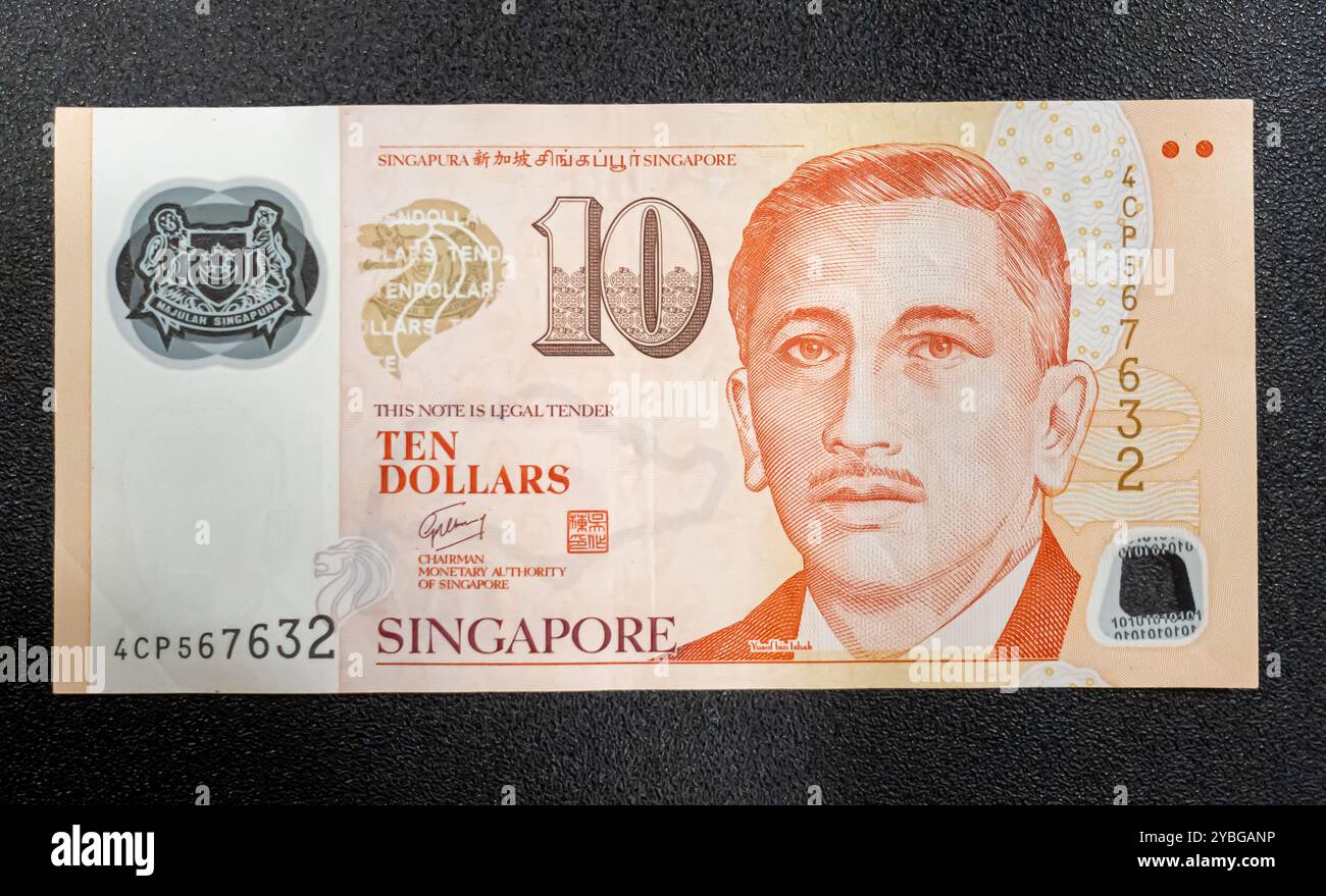 Singapore 10 dollar banknote obverse Stock Photo - Alamy