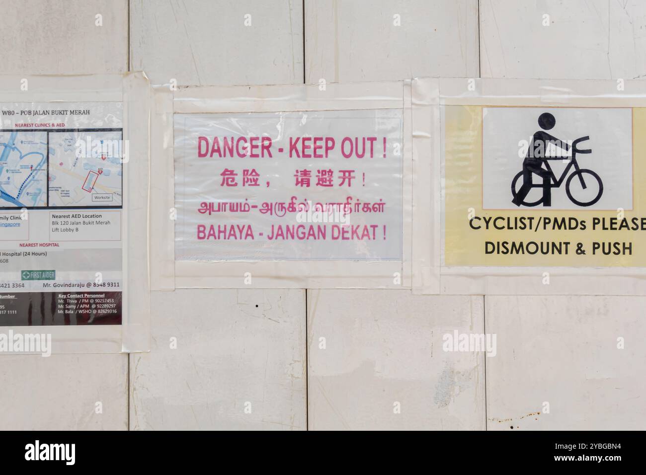 - 'Danger keep out" sign in four languages - Malay, Chinese, Thai ...