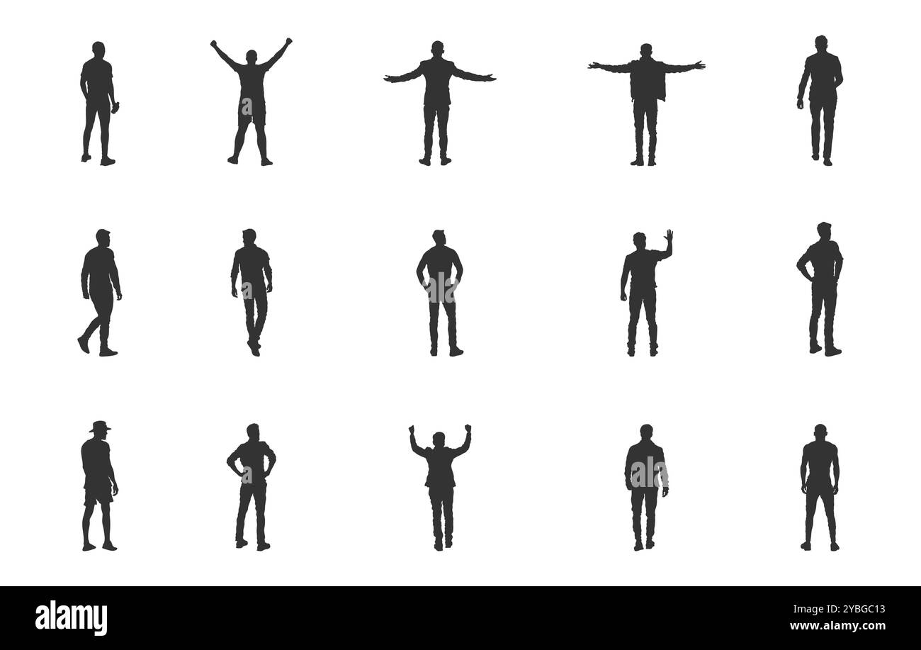 Back view man vectors, Back view man silhouette, Back side silhouette ...