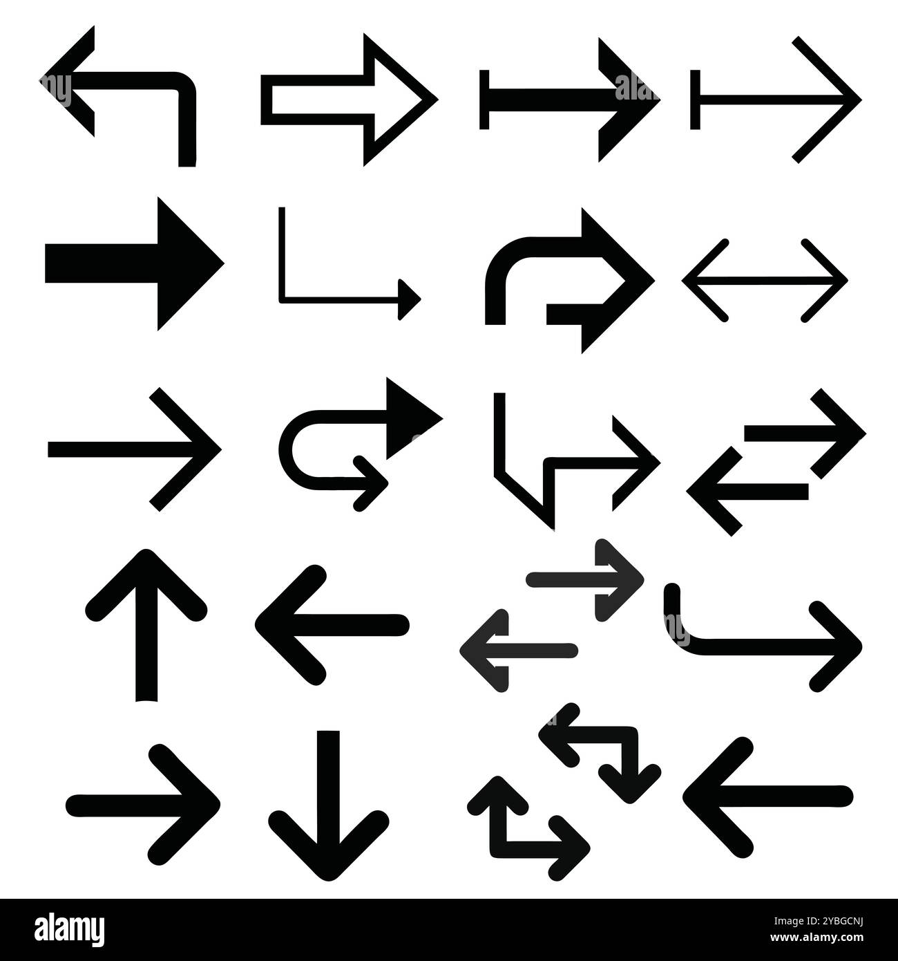 Arrows set icons Arrow vector collection Arrow Cursor Modern simple arrows play button Stock ...