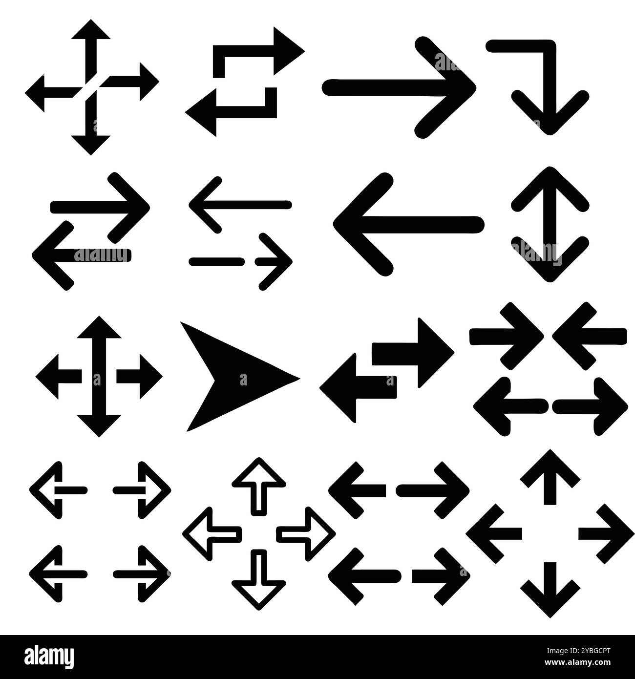 Arrows set icons Arrow vector collection Arrow Cursor Modern simple arrows play button Stock ...