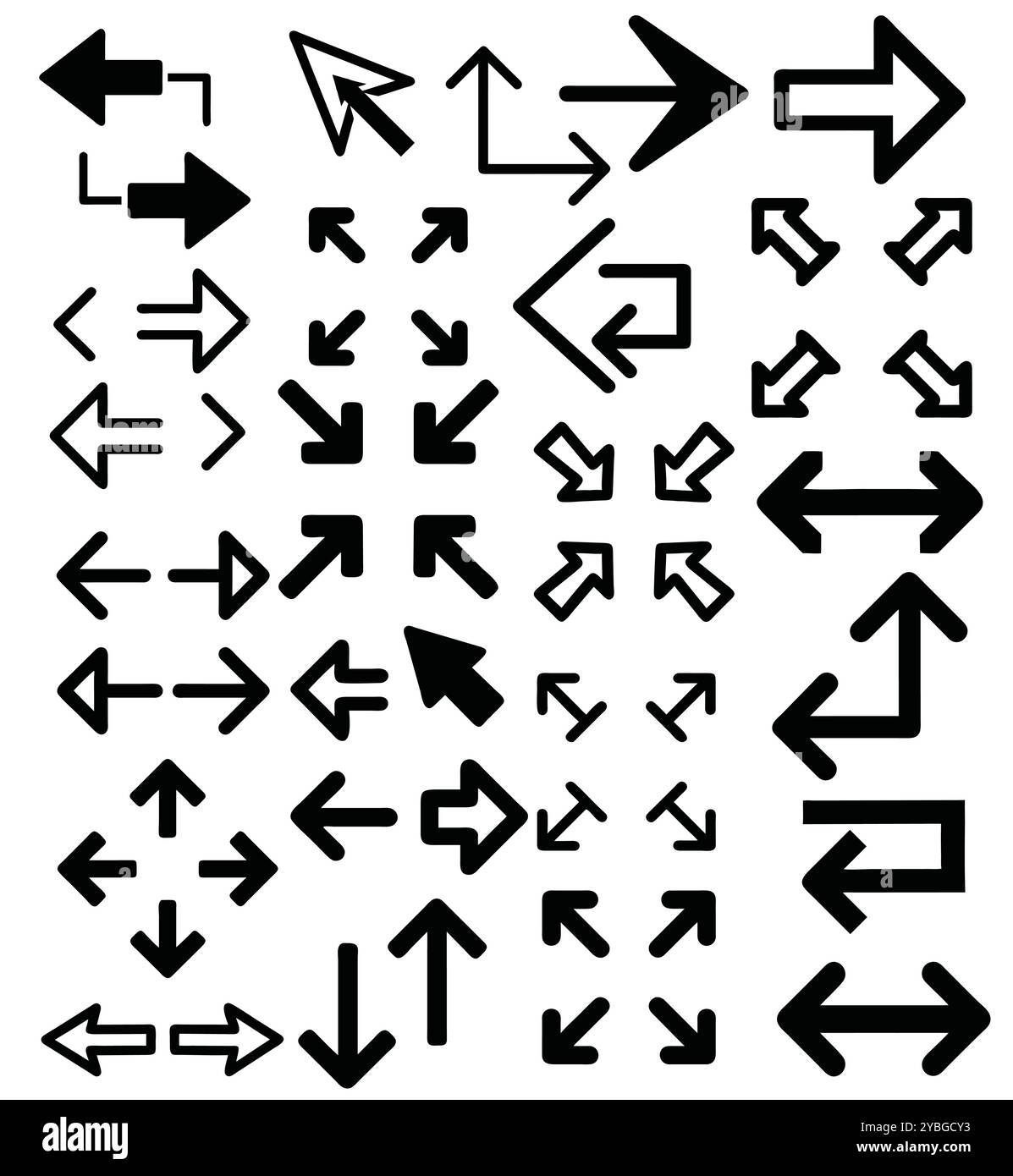 Arrows set icons Arrow vector collection Arrow Cursor Modern simple arrows play button Stock ...