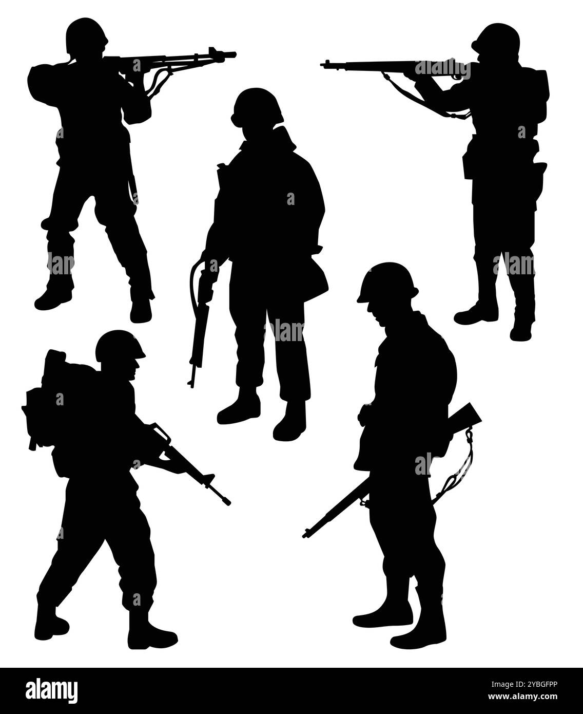 Soldier girl silhouette vector vectors hi-res stock photography and ...