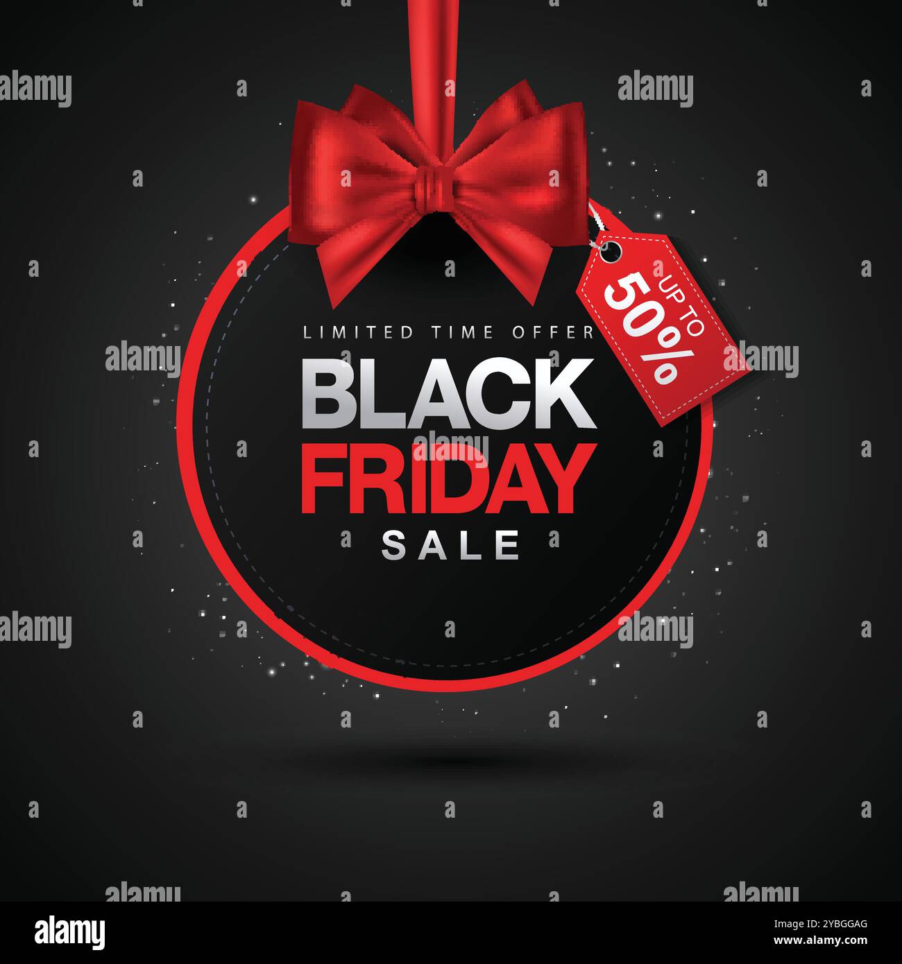Black Friday limited sale offer. Dark background. banner, poster ...
