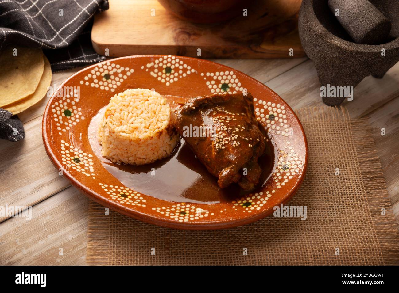 Mole chicken traditional mexican hi-res stock photography and images ...
