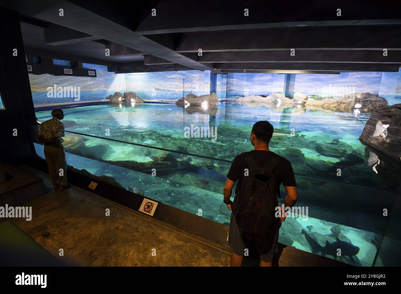 Exhibition room, aquarium, Odysseo Oceanarium Mauritius, show aquarium ...