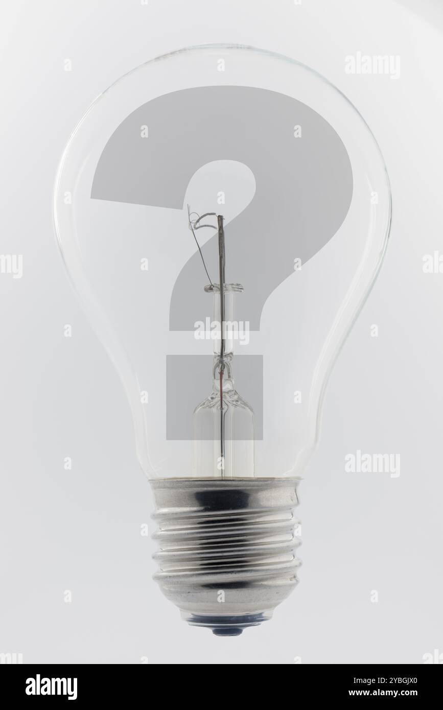 Light bulb question marks hi-res stock photography and images - Alamy