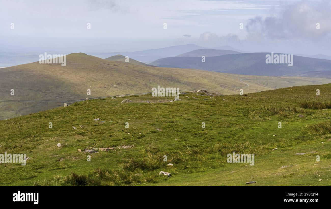 View of the Landscape from Snaefell, Ayre, Isle of Man, Europe Stock ...
