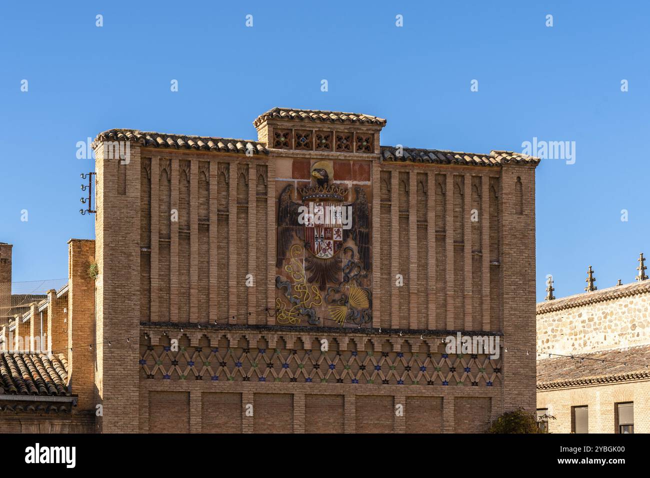 Toledo, Spain, December 6, 2019: Old heraldic shield of the Empire of ...