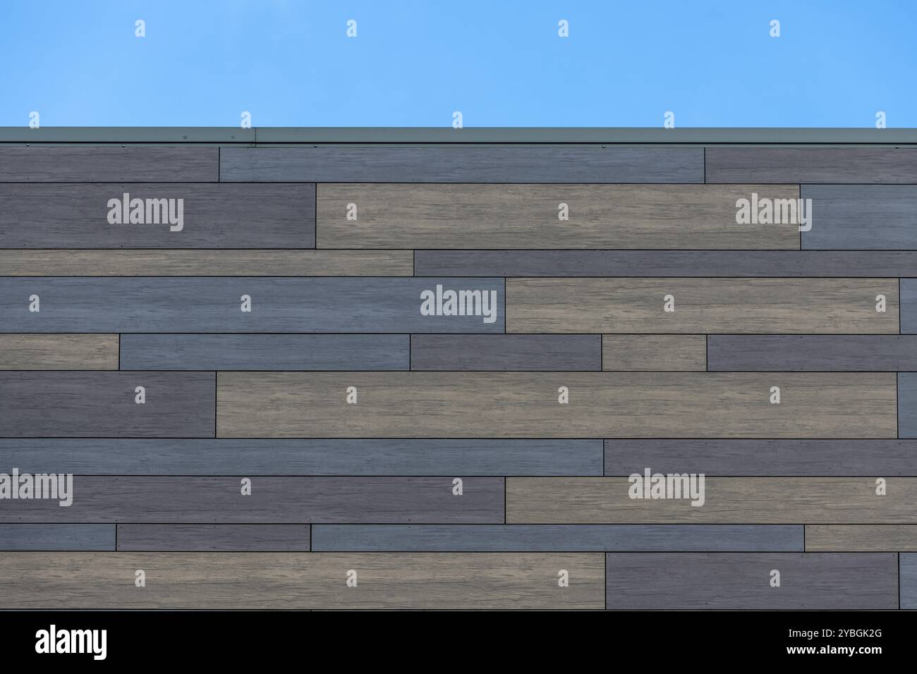 Modern maintenance-free horizontal planking in the colors gray, brown ...