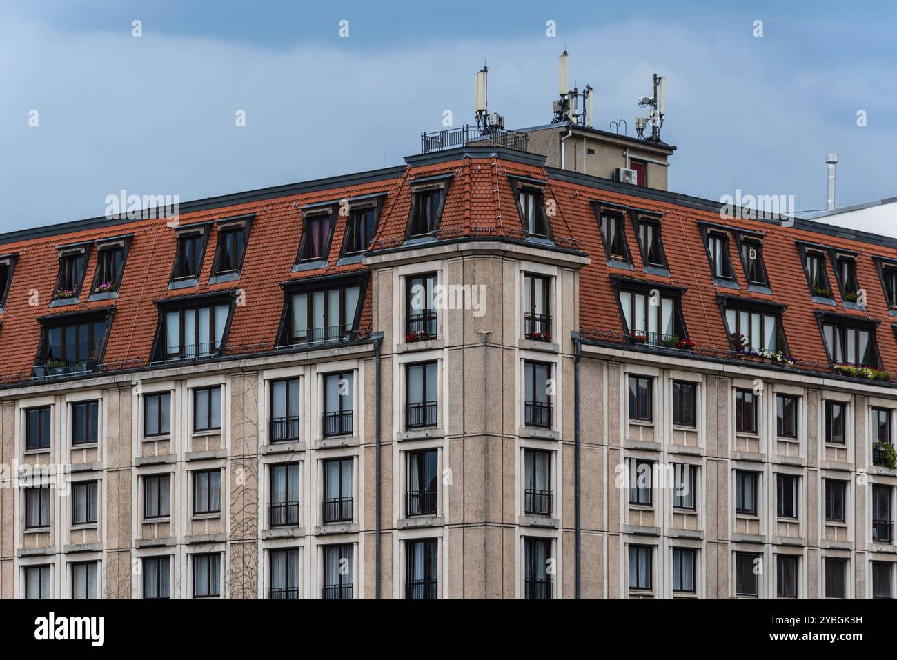 Exterior Facade of Residential Building in Berlin Mitte, Germany ...