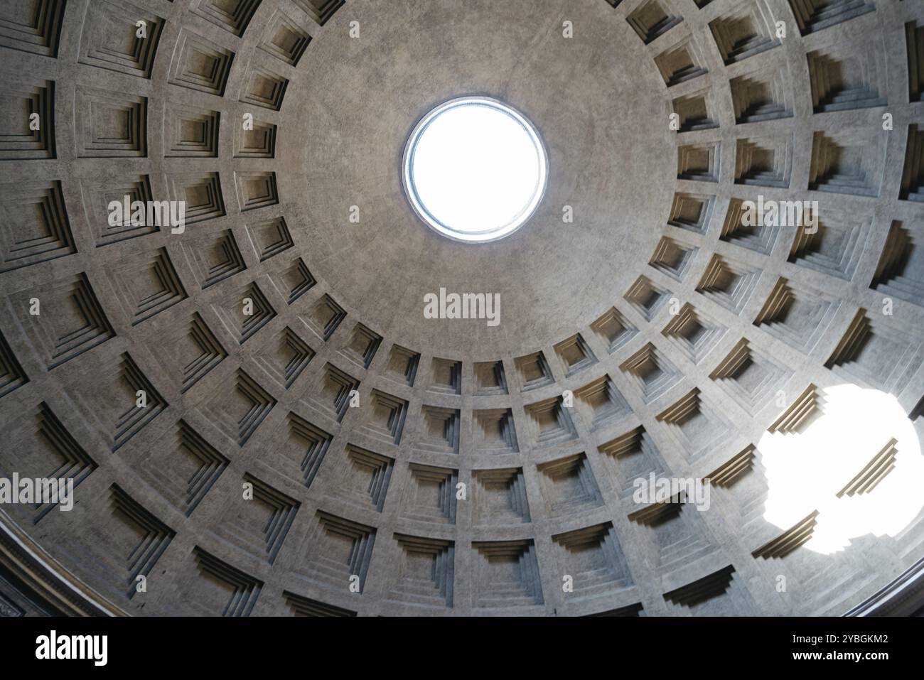 Rome, Italy, August 18, 2016: Indoor view of Pantheon of Agripa in Rome ...