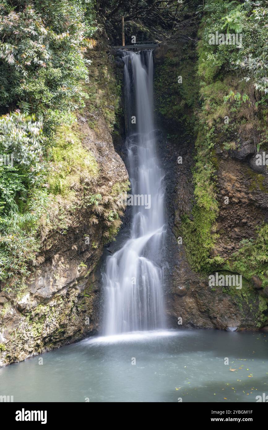 Waterfall, 23 coloured earth nature park, 23 coloured earth park, La ...