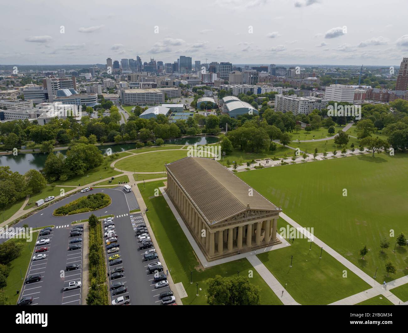 Aerial view of the Parthenon in Centennial Park, Nashville Tennessee Stock Photo - Alamy
