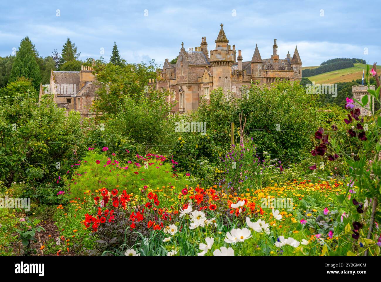 Abbotsford, the home of Sir Walter Scott, near Melrose, Scottish ...