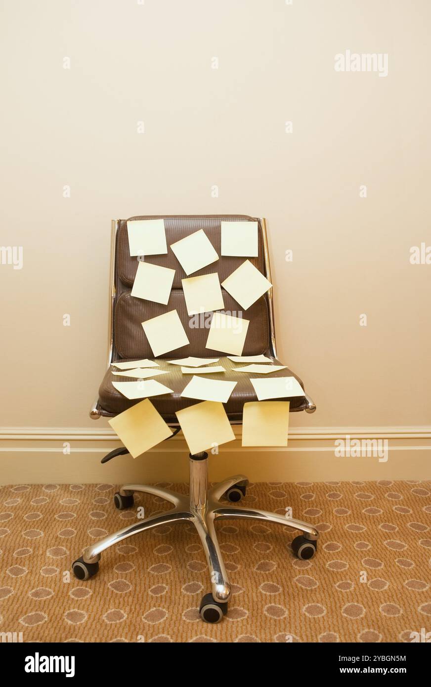 Post it notes on a chair Stock Photo - Alamy