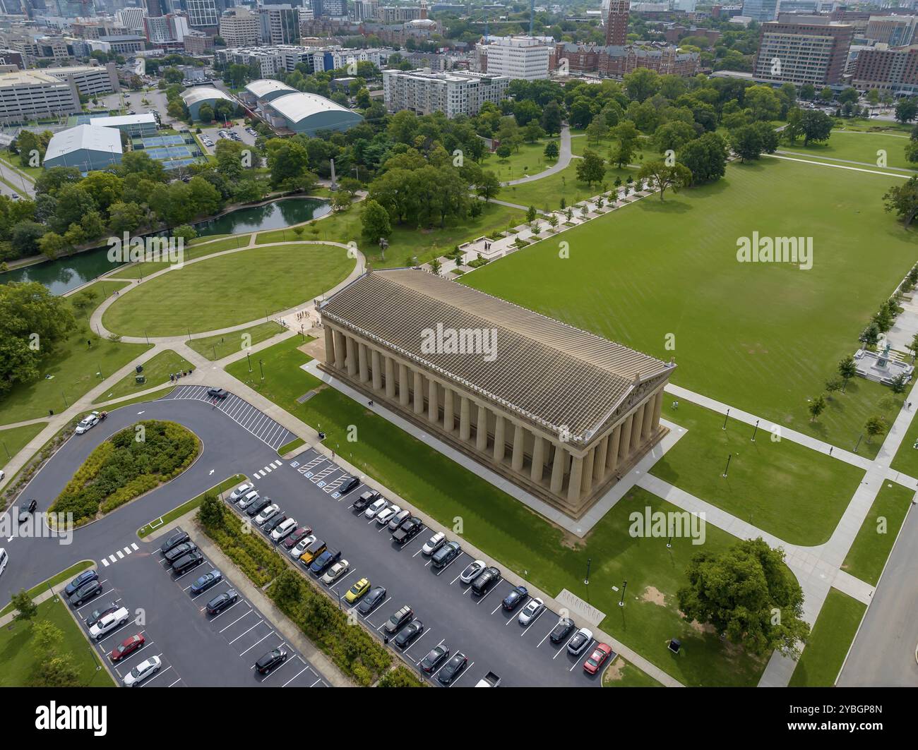 Aerial view of the Parthenon in Centennial Park, Nashville Tennessee Stock Photo - Alamy
