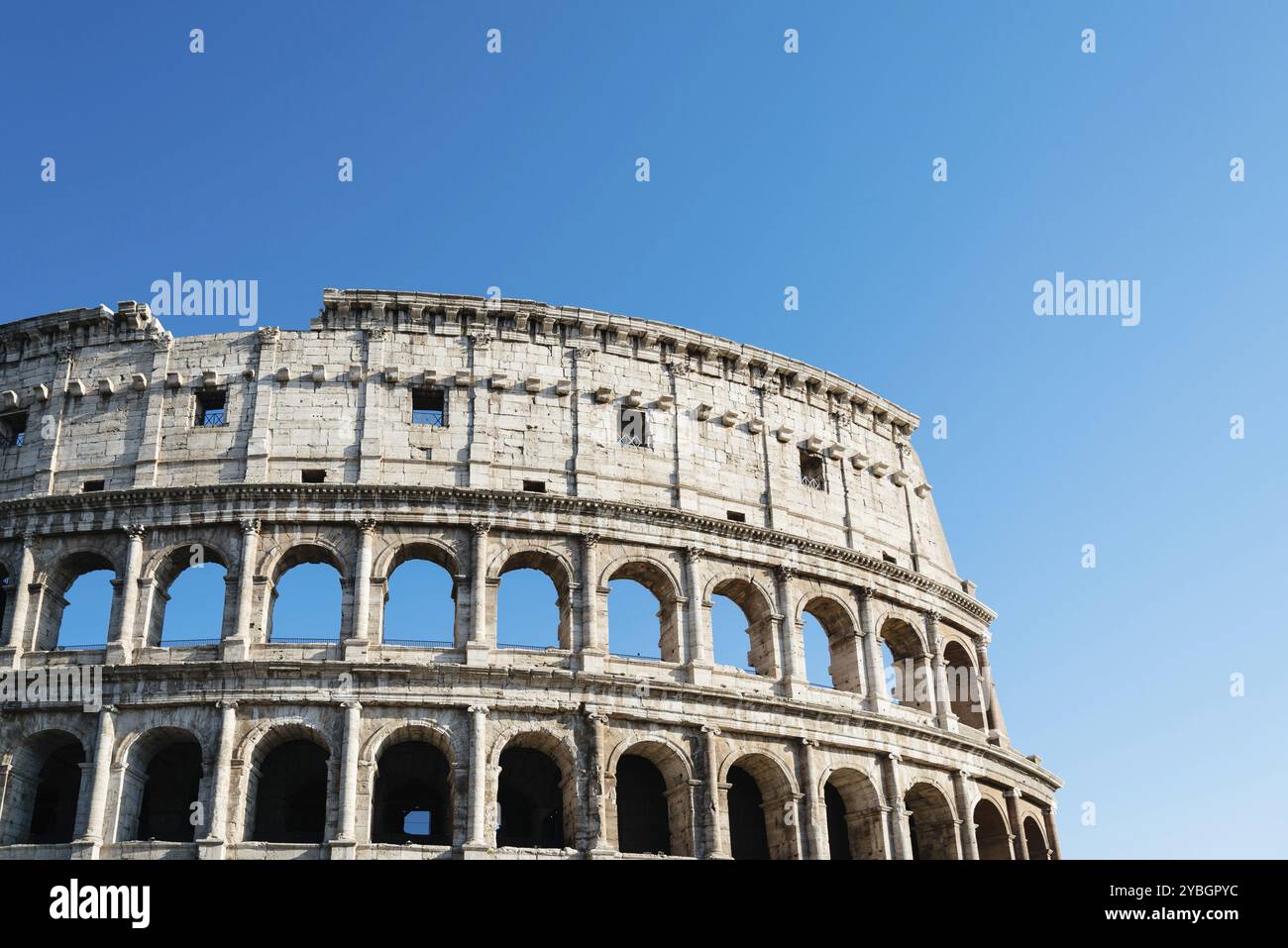 Outdoor view of The Colosseum or Coliseum, also known as the Flavian ...
