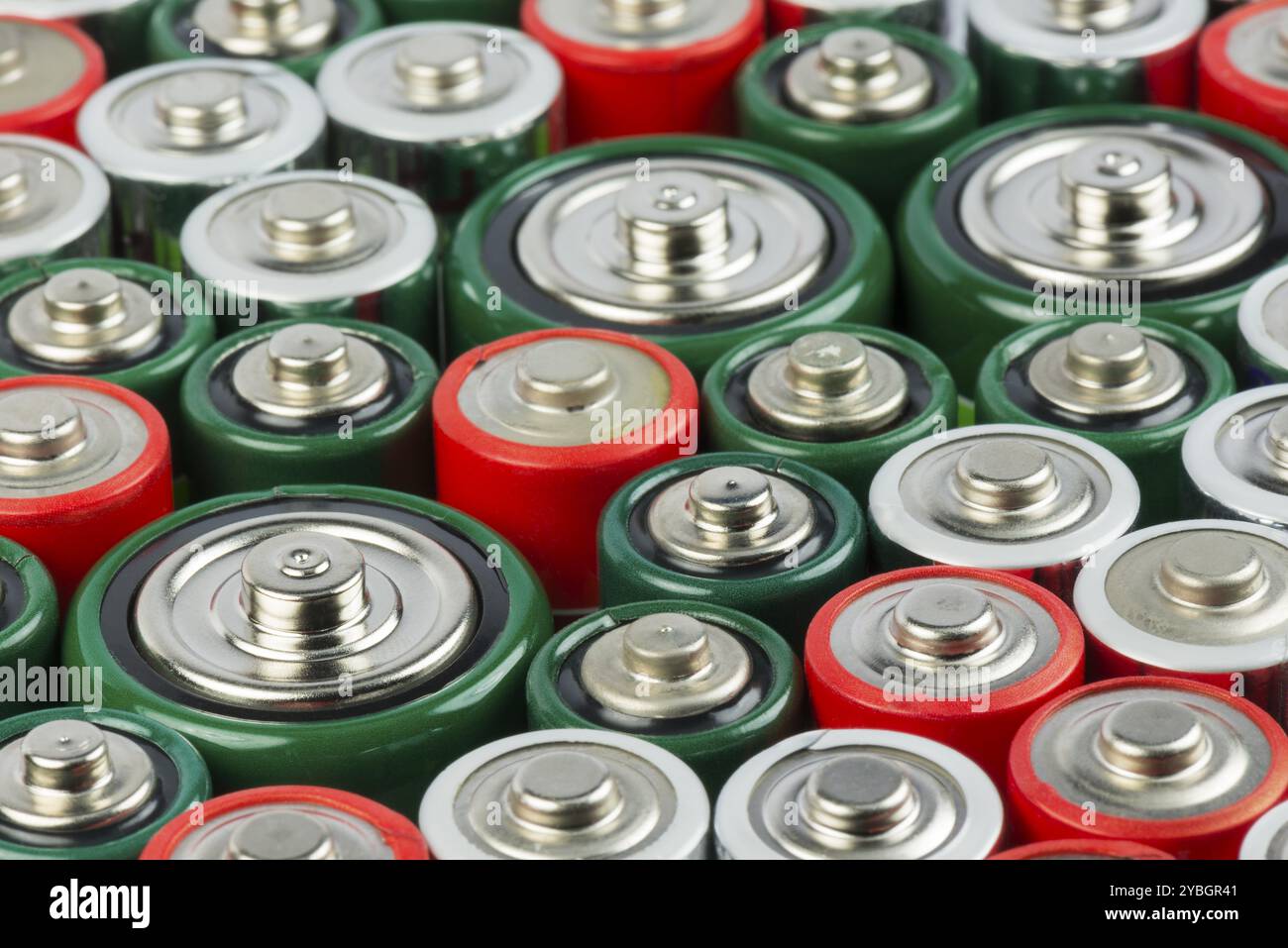 Collection of old polluting non rechargeable batteries Stock Photo - Alamy
