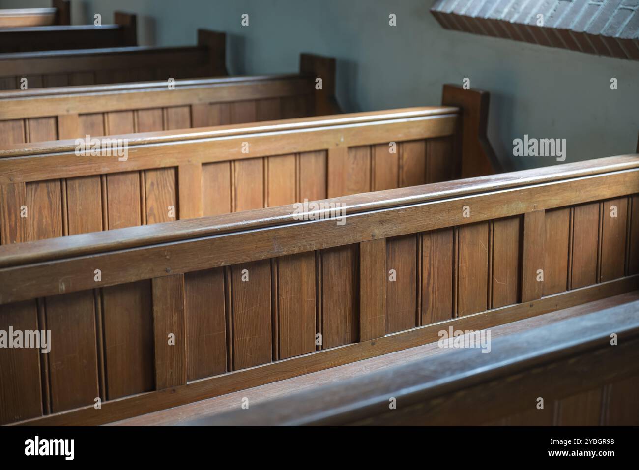 Wooden pews in an old Dutch church in the Netherlands Stock Photo - Alamy