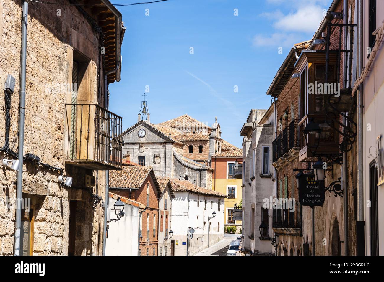 Lerma, Spain, April 16, 2019: Scenic view of the old medieval town of ...
