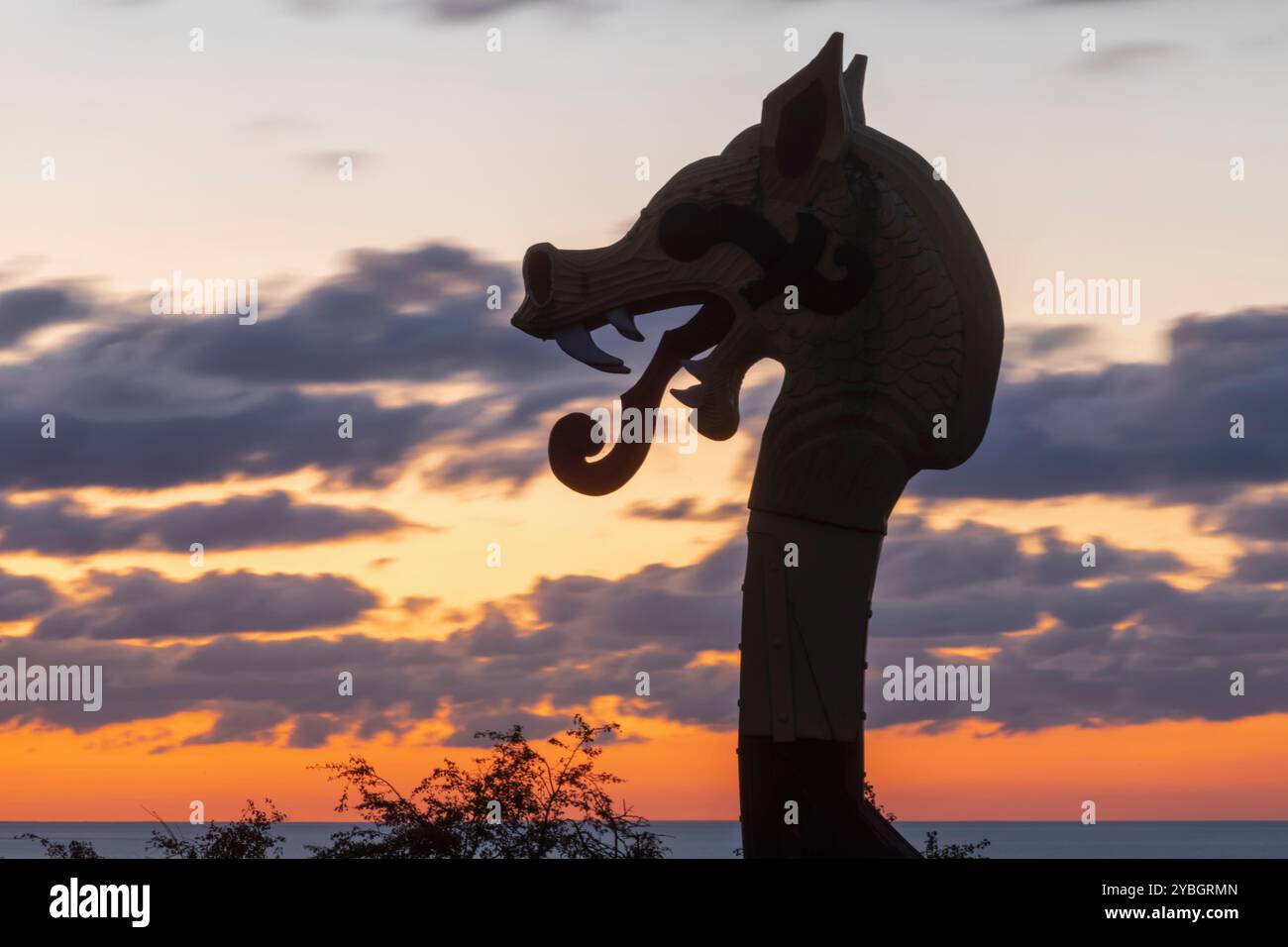England, Kent, Cliffsend, Pegwell Bay, The Viking Longship Hugin Stock ...