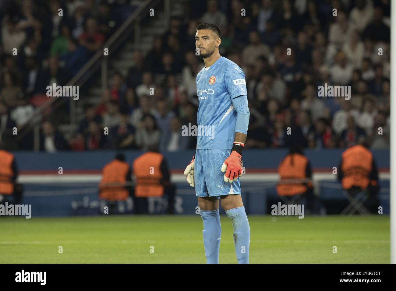 Football match, goalkeeper Paulo GAZZANIGA Girona FC, Parc des Princes ...