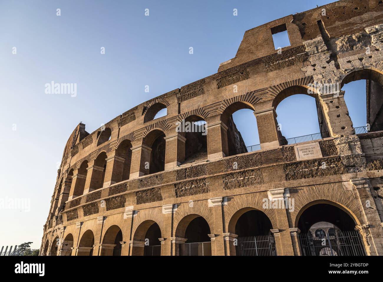 Outdoor view of The Colosseum or Coliseum, also known as the Flavian ...