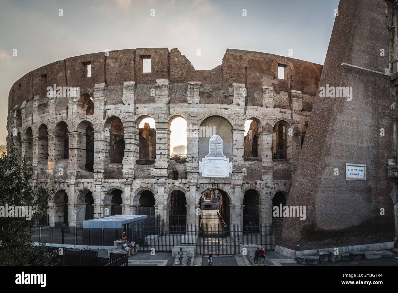 Outdoor view of The Colosseum or Coliseum, also known as the Flavian ...