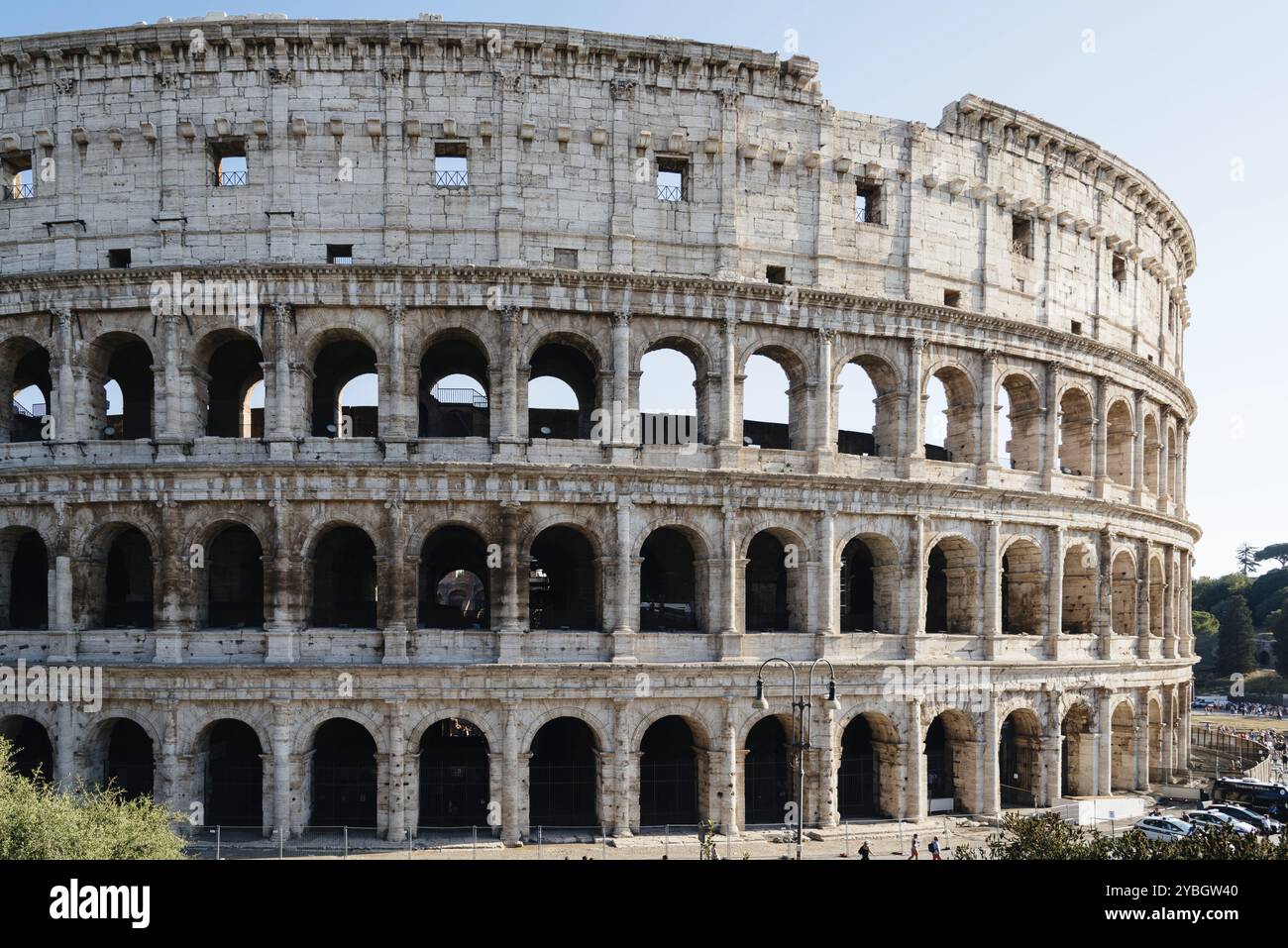 Outdoor view of The Colosseum or Coliseum, also known as the Flavian ...