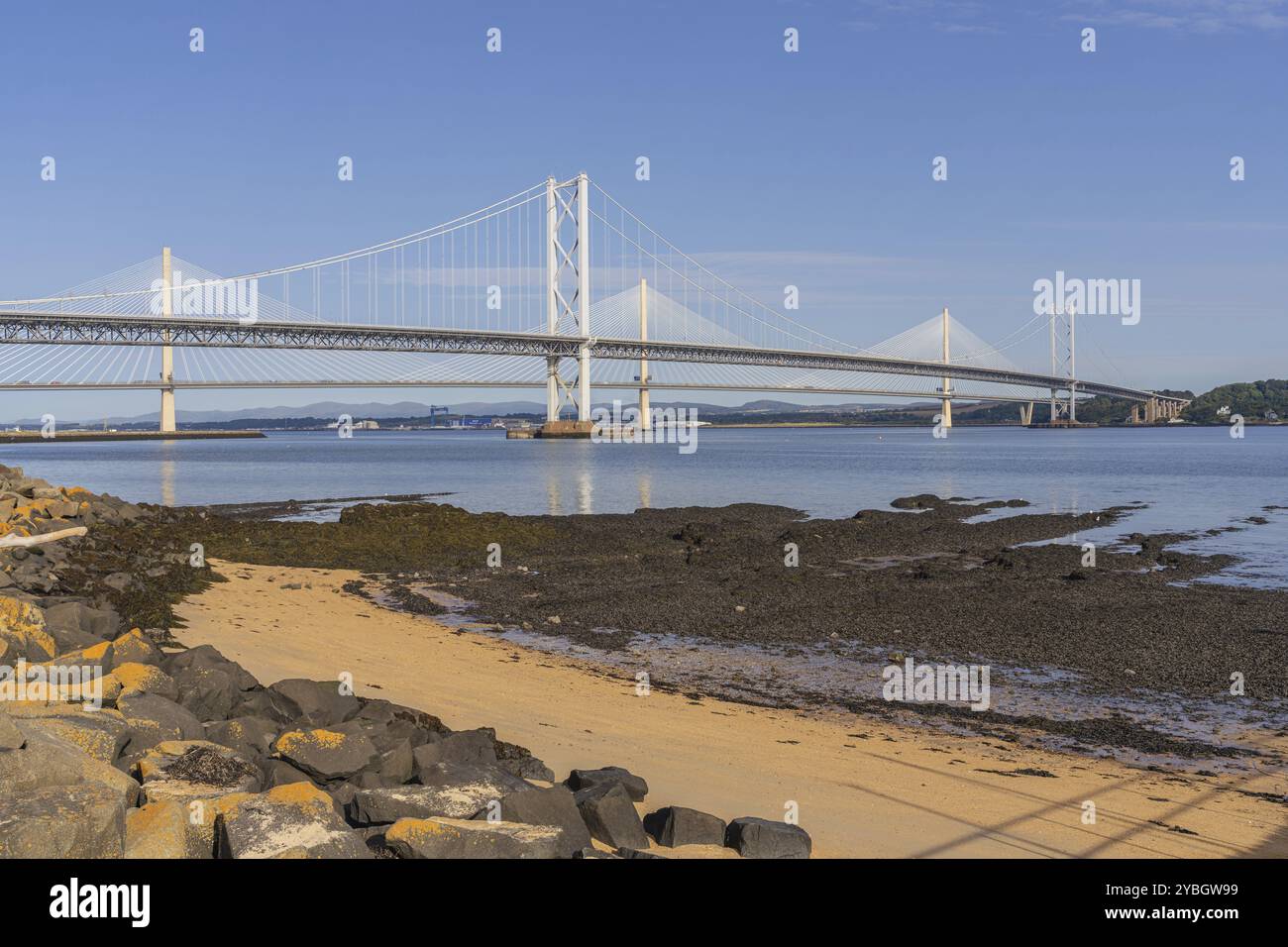 The Queensferry Crossing and the Forth Road Bridge, South Queensferry ...