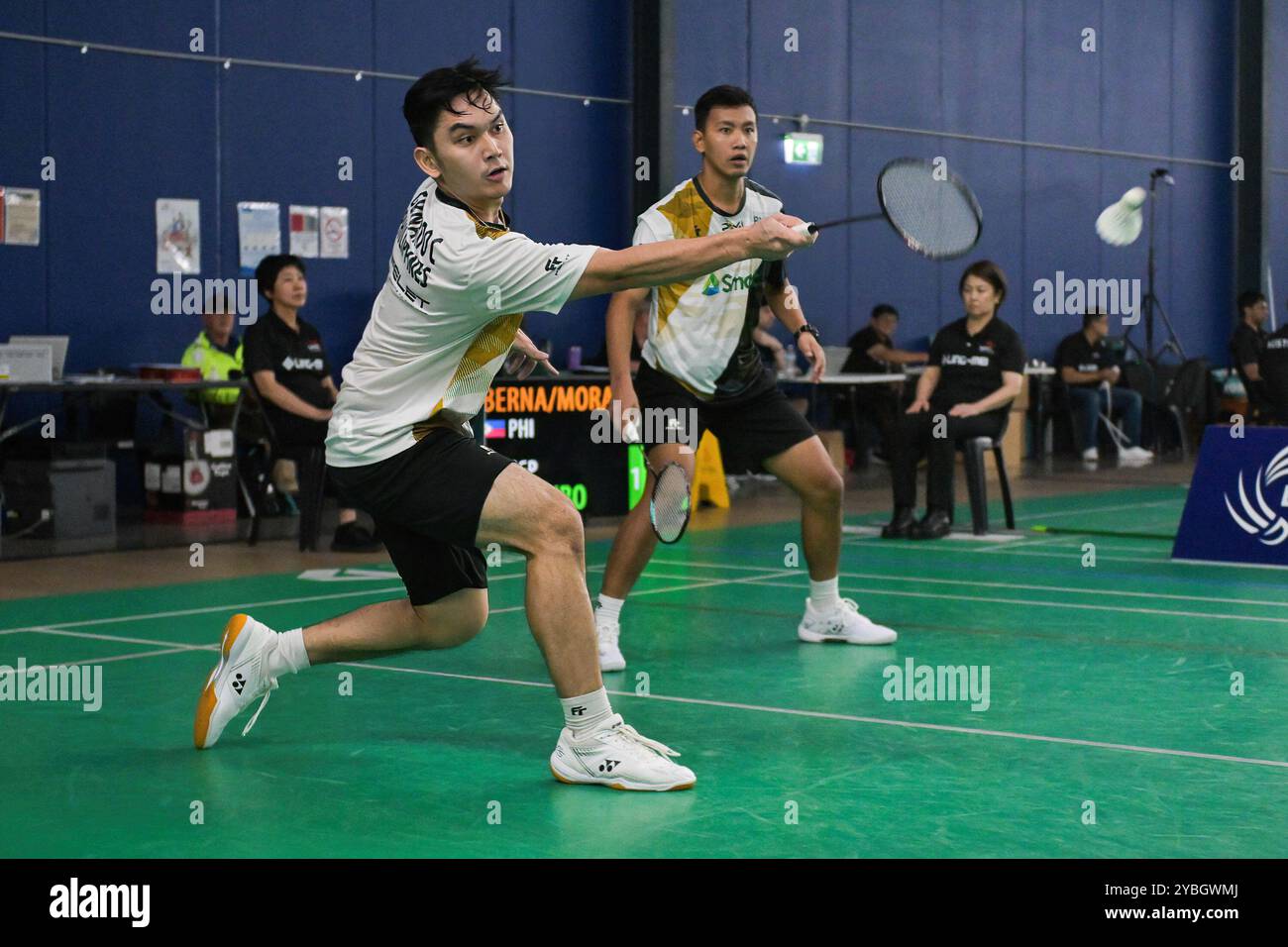 Lidcombe, Australia. 19th Oct, 2024. Alvin Morada (R) and Christian Bernardo (L) of Philippines ...