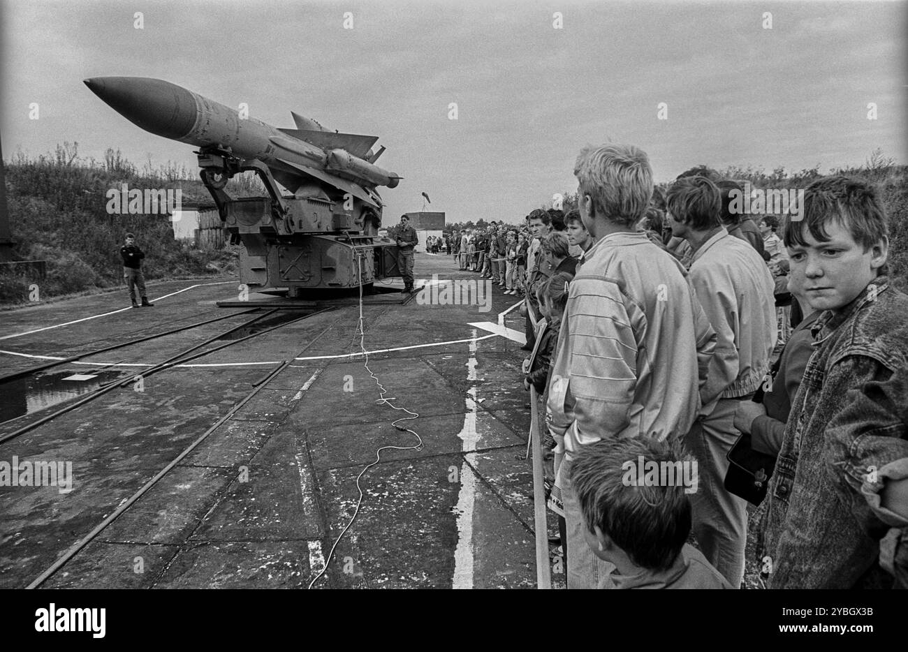 Germany, Osterne, 12.11.1991, open day in a former NVA missile site ...