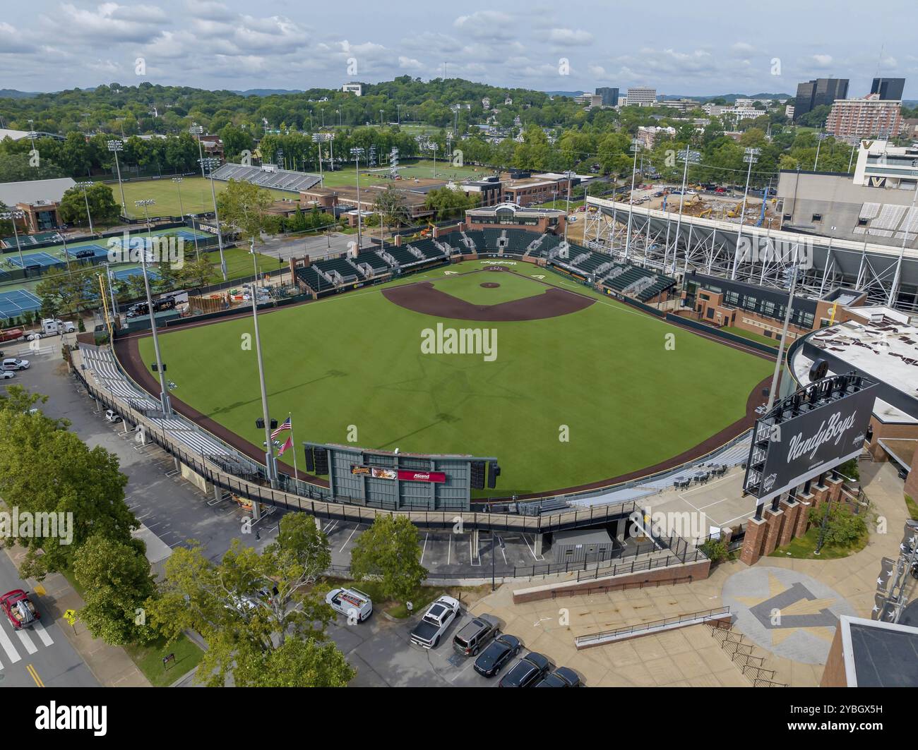 Aerial view of Vanderbilt University located in Nashville Tennessee ...