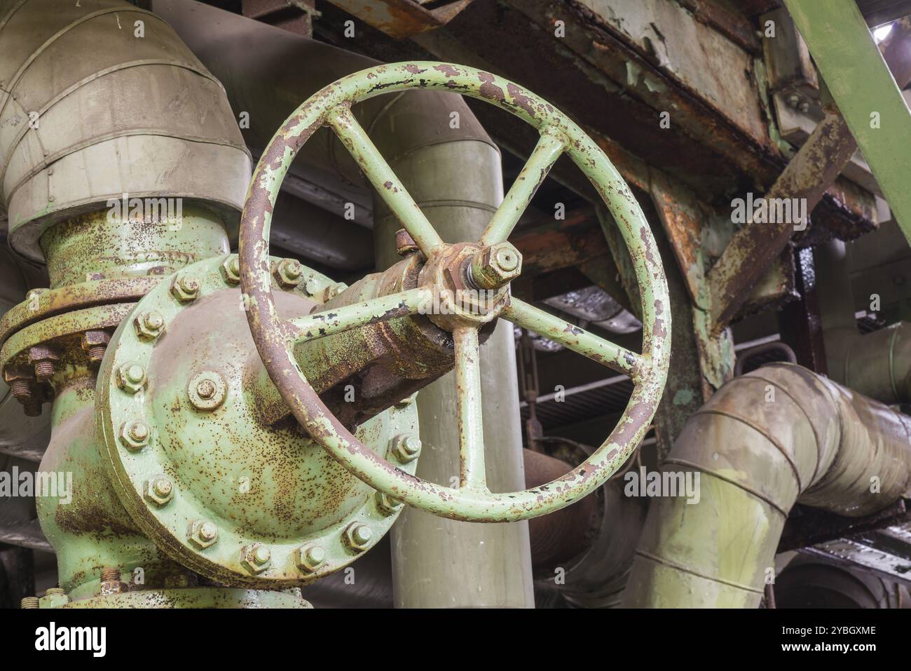 Industrial rusty valve in an abandoned factory Stock Photo - Alamy