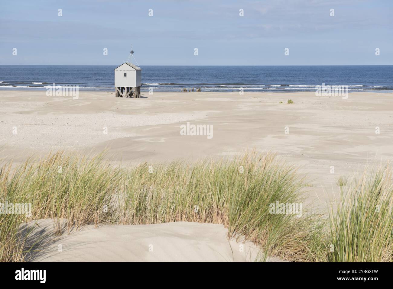 Famous authentic wooden beach hut, for shelter, on the island of ...