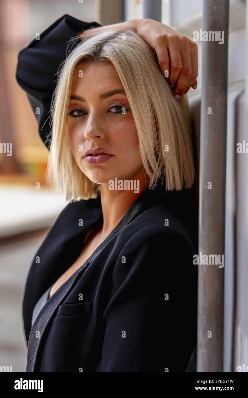 Caucasian female model poses hi-res stock photography and images - Alamy