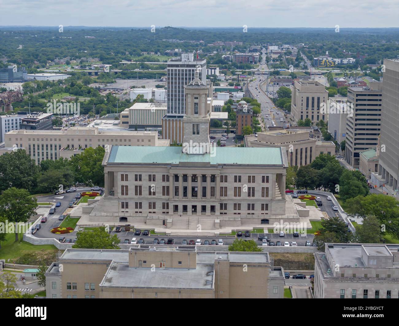 Aerial view of the State Capitol Building In Nashville Tennessee Stock Photo - Alamy
