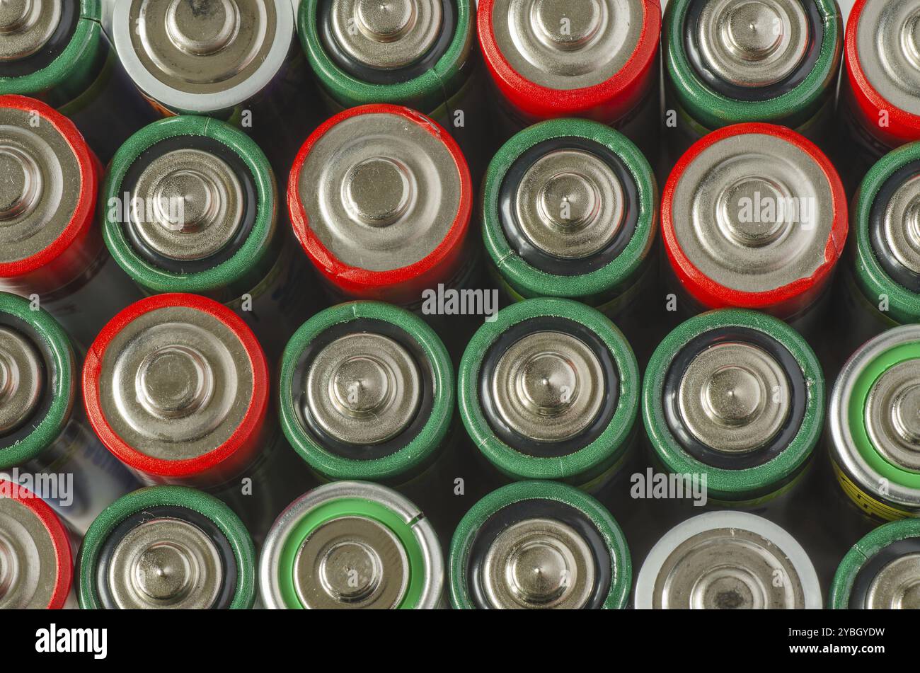 Collection of old batteries Stock Photo - Alamy