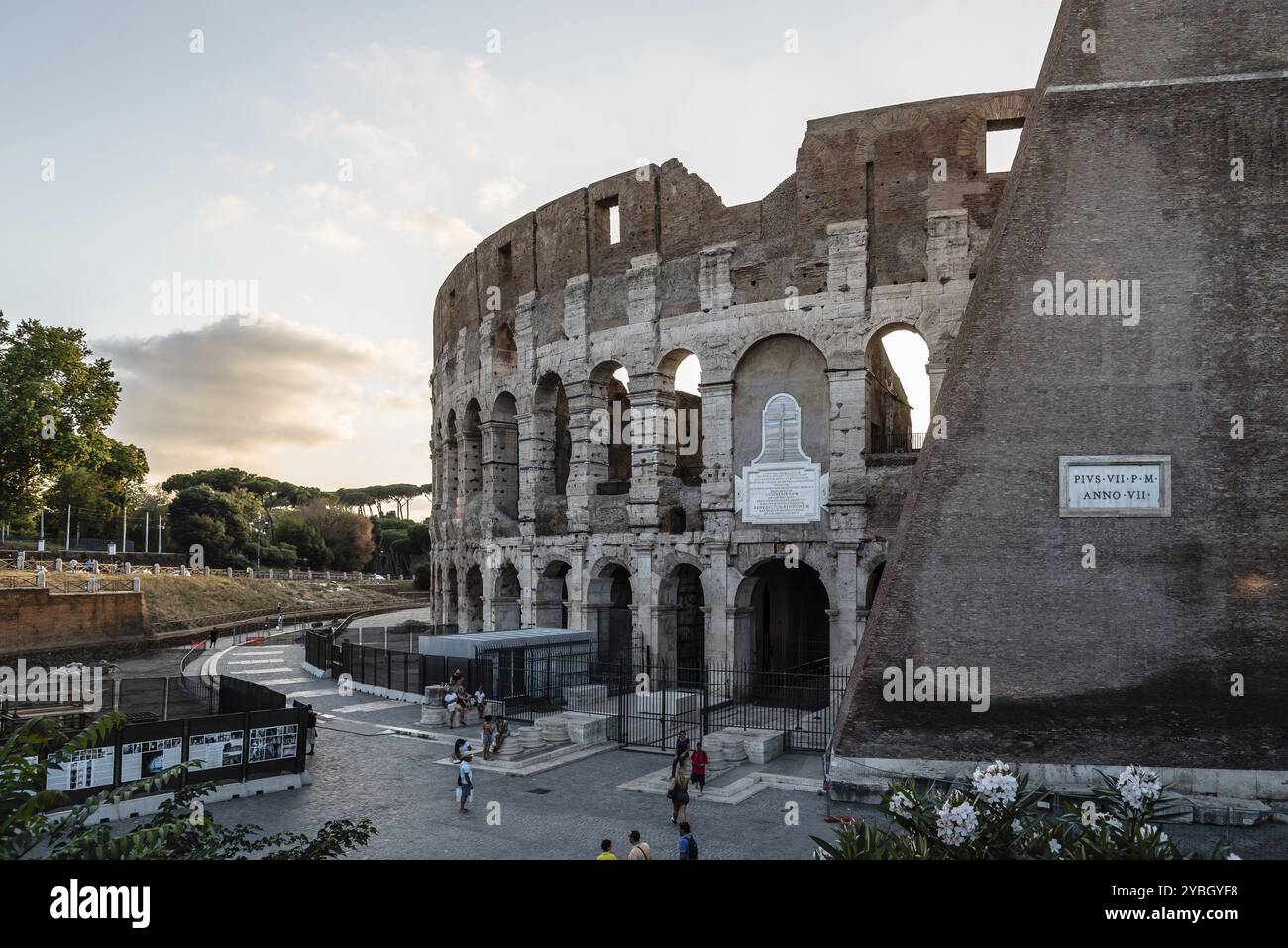 Outdoor view of The Colosseum or Coliseum, also known as the Flavian ...