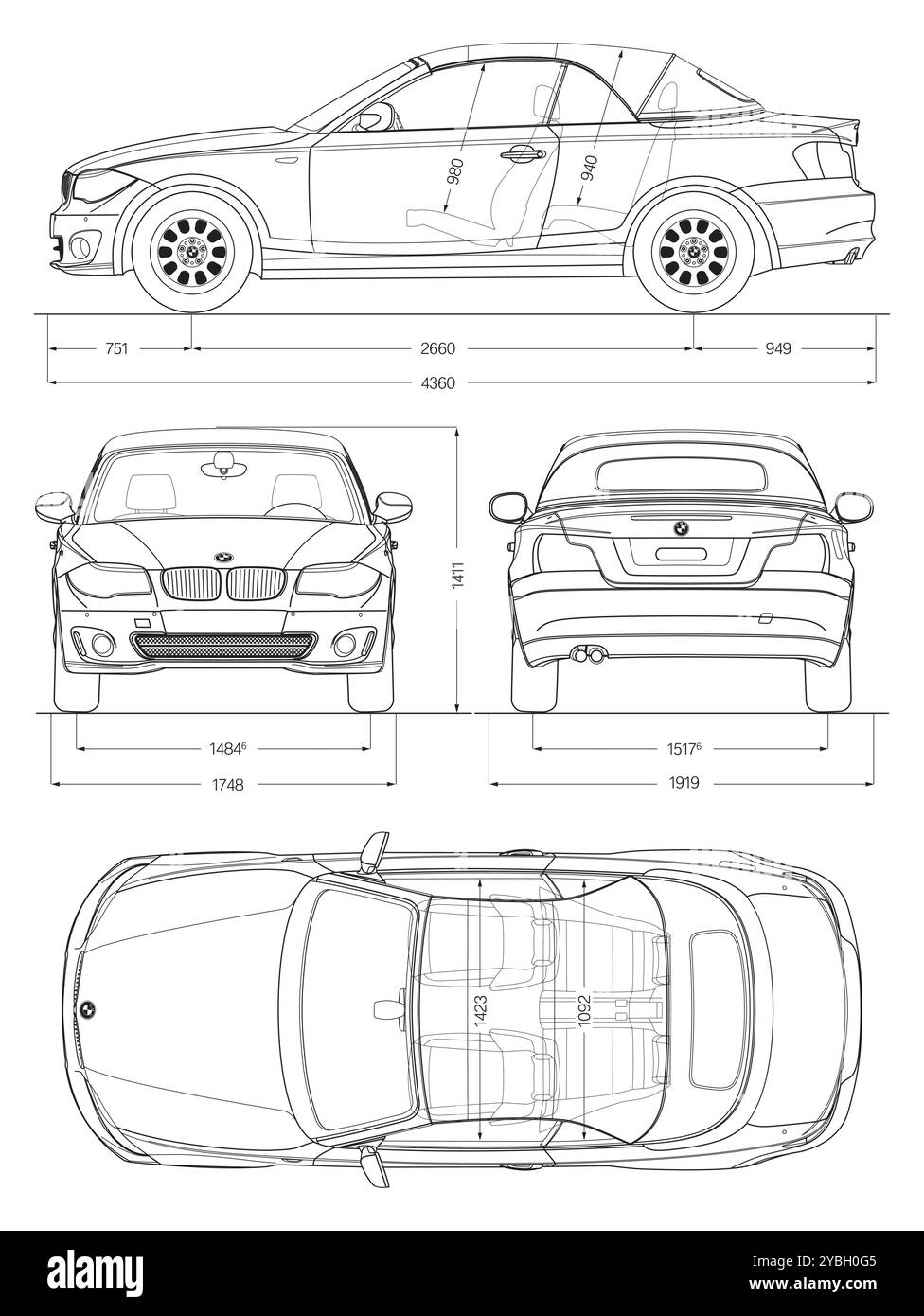 Cabrio rear Cut Out Stock Images & Pictures - Alamy