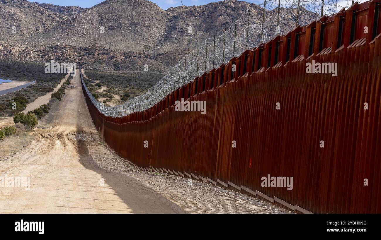 Jacumba Hot Springs border wall in California fortifies the US-Mexico ...