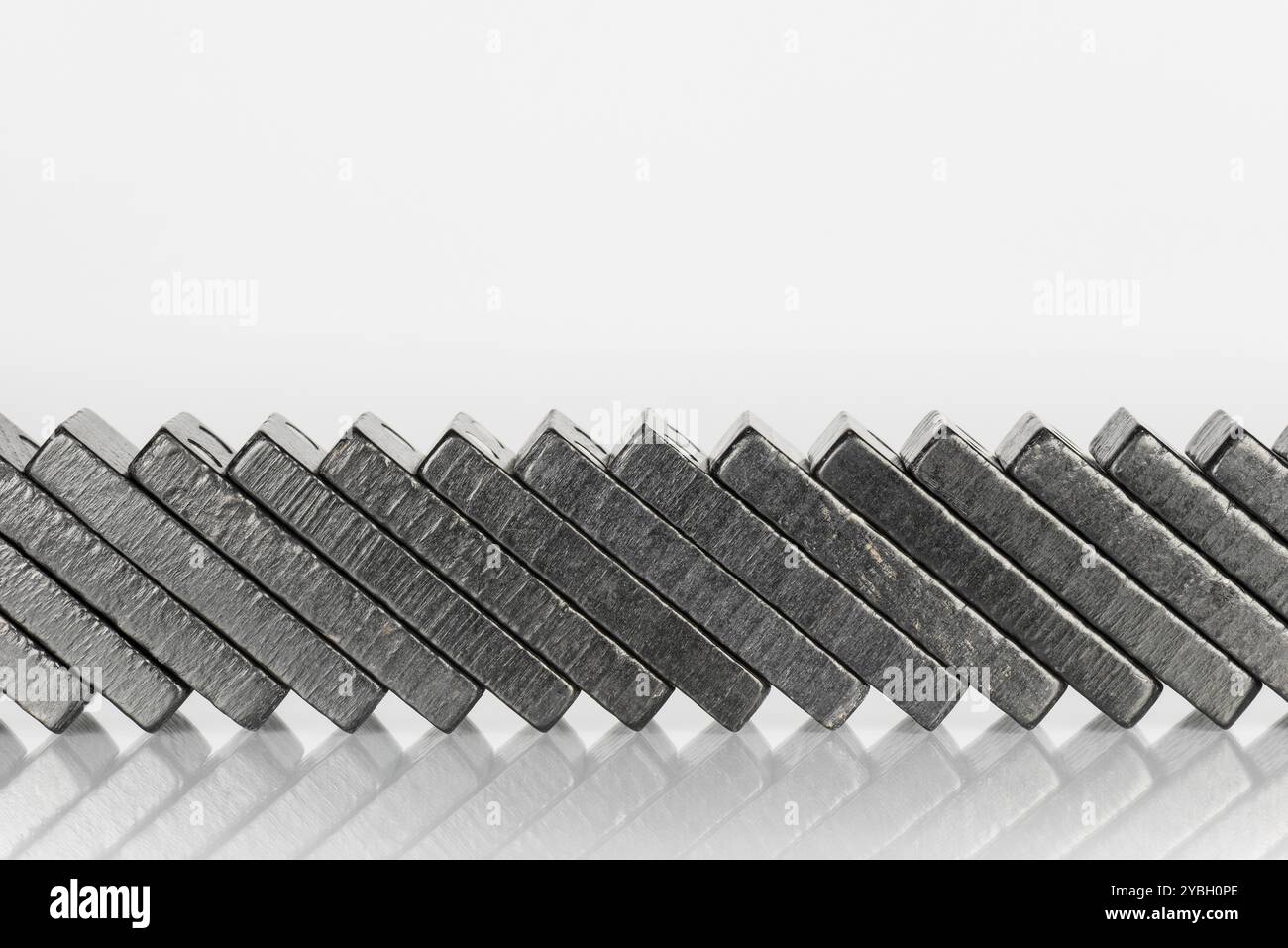 Composition of lying black domino bricks with white dots Stock Photo ...