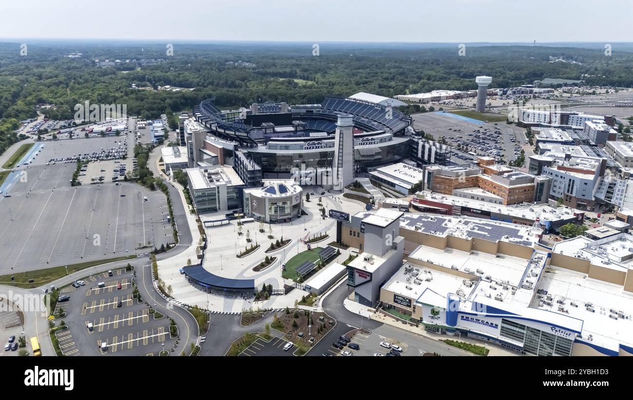 Gillette Stadium, home to the Patriots and Revolution, sprawls in ...