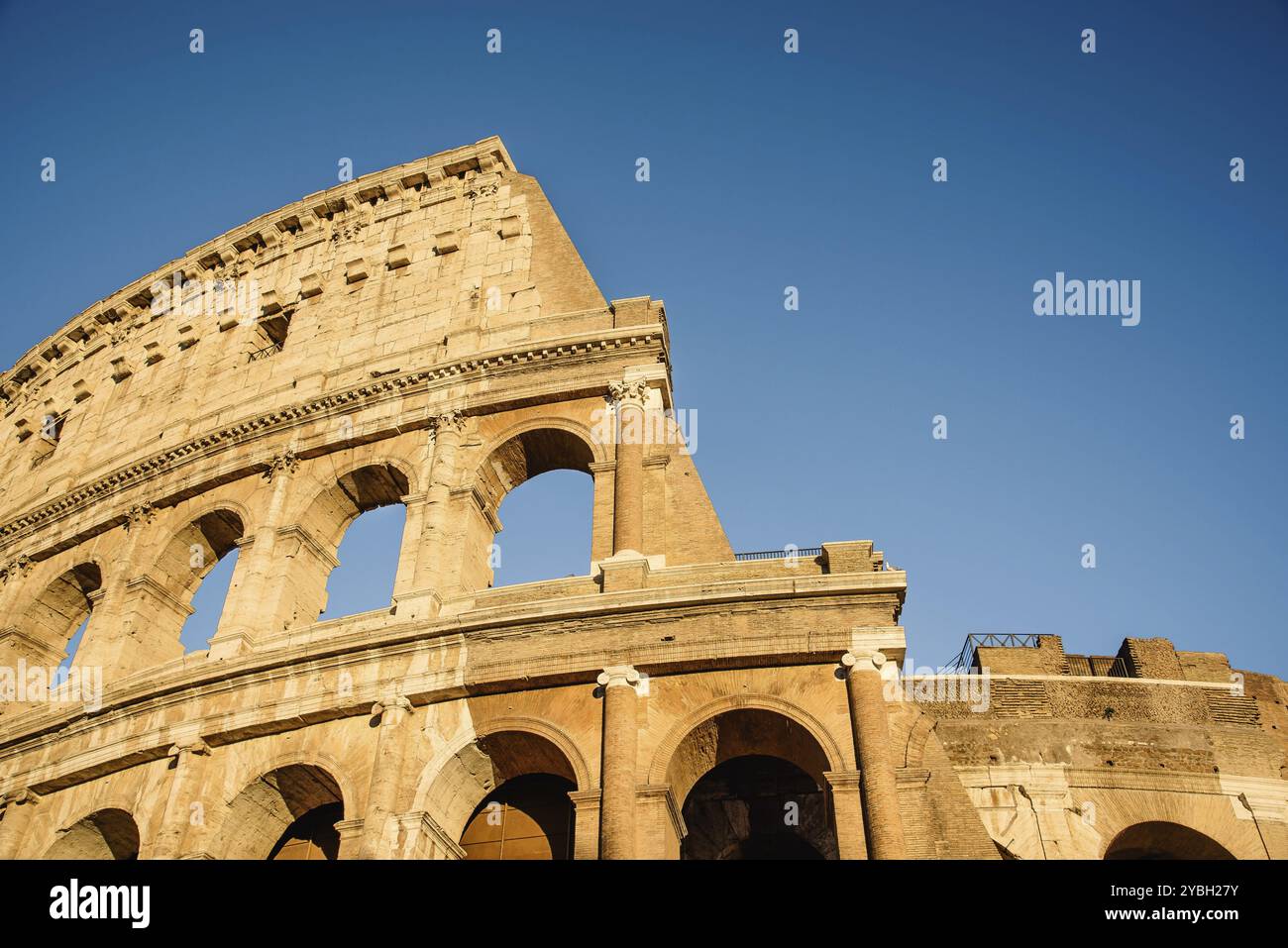 Outdoor view of The Colosseum or Coliseum, also known as the Flavian ...