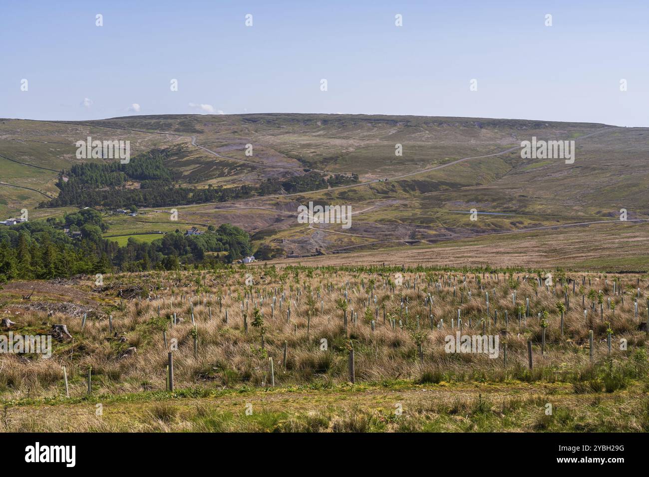 Landscape in the Peak District between Garrigill and Nenthead, Cumbria ...
