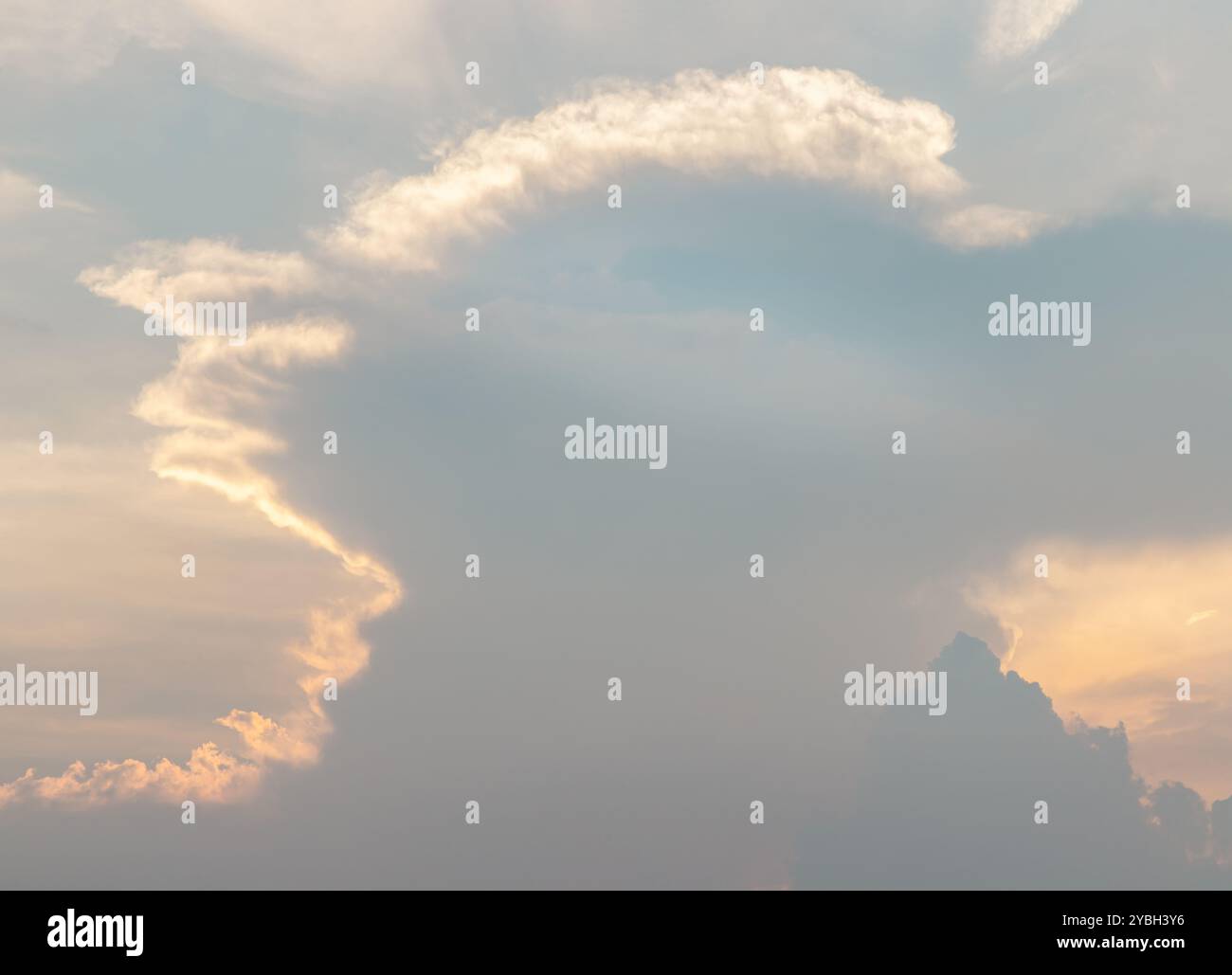 Colorful dramatic sky with cloud before sunset. Amazing clouds like a ...