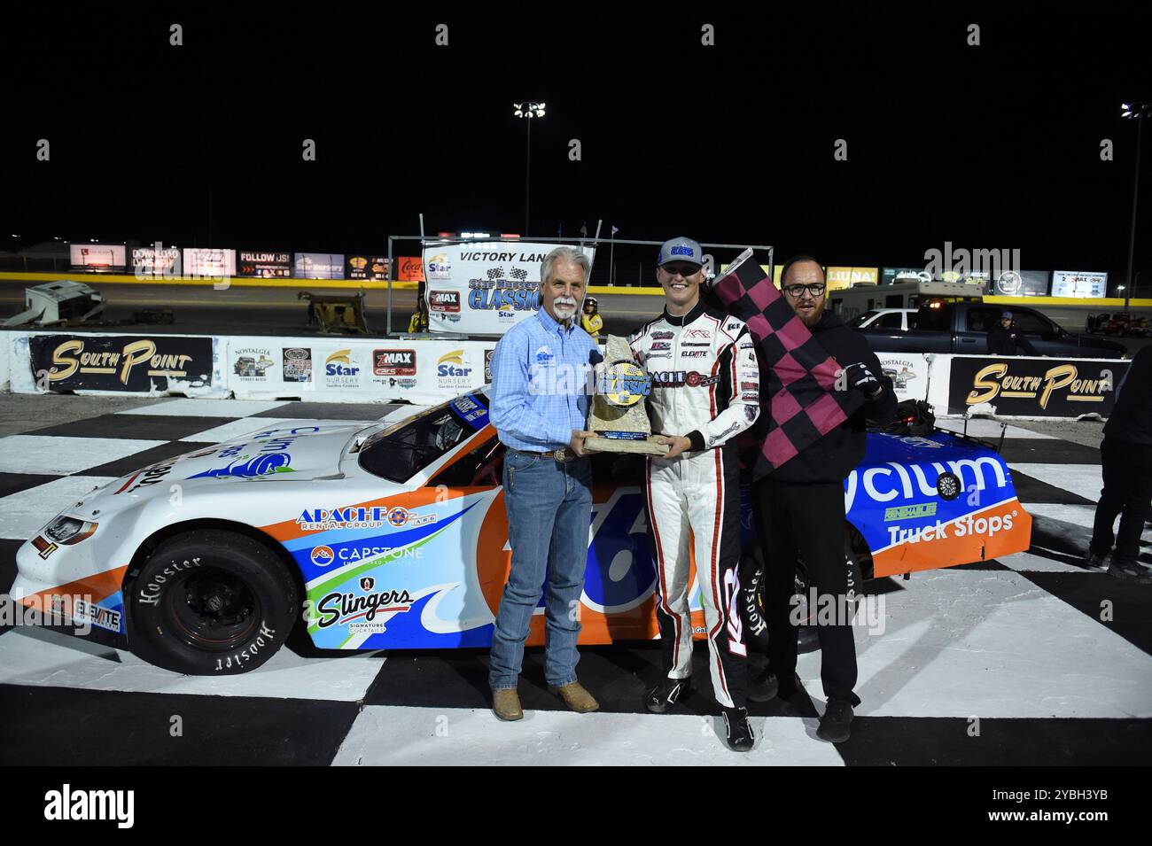LAS VEGAS, NV - OCTOBER 18: #76 Kole Raz after winning the Star Nursery ...