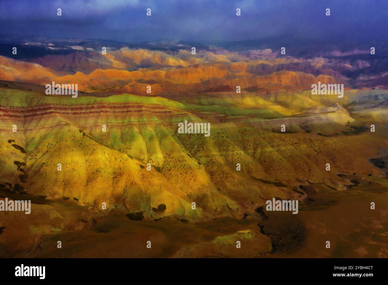 TACHENG, CHINA - OCTOBER 18, 2024 - Clouds swirl around the Ustu ranch ...